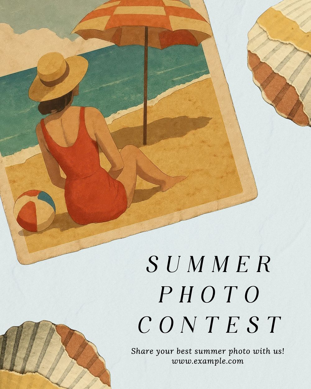 Summer photo contest Instagram post | Premium Editable Template - rawpixel