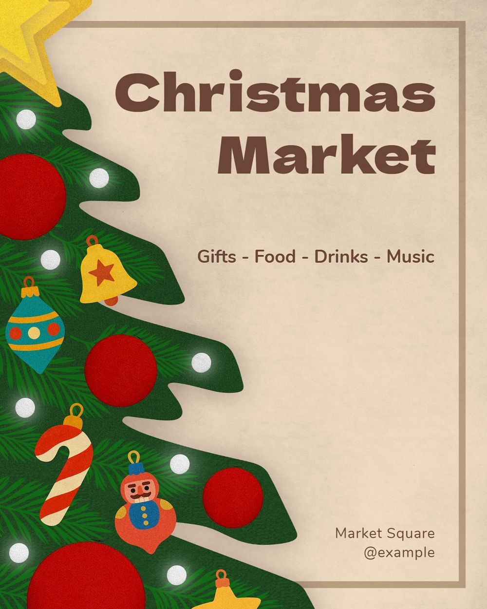 Pine Leaves Plant Christmas Tree Paper Templates | Download Free ...