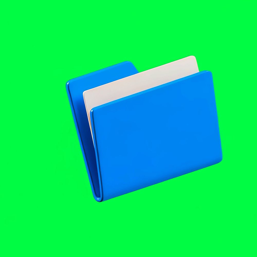 Blue folder animation, transparent 4K | Free Video - rawpixel