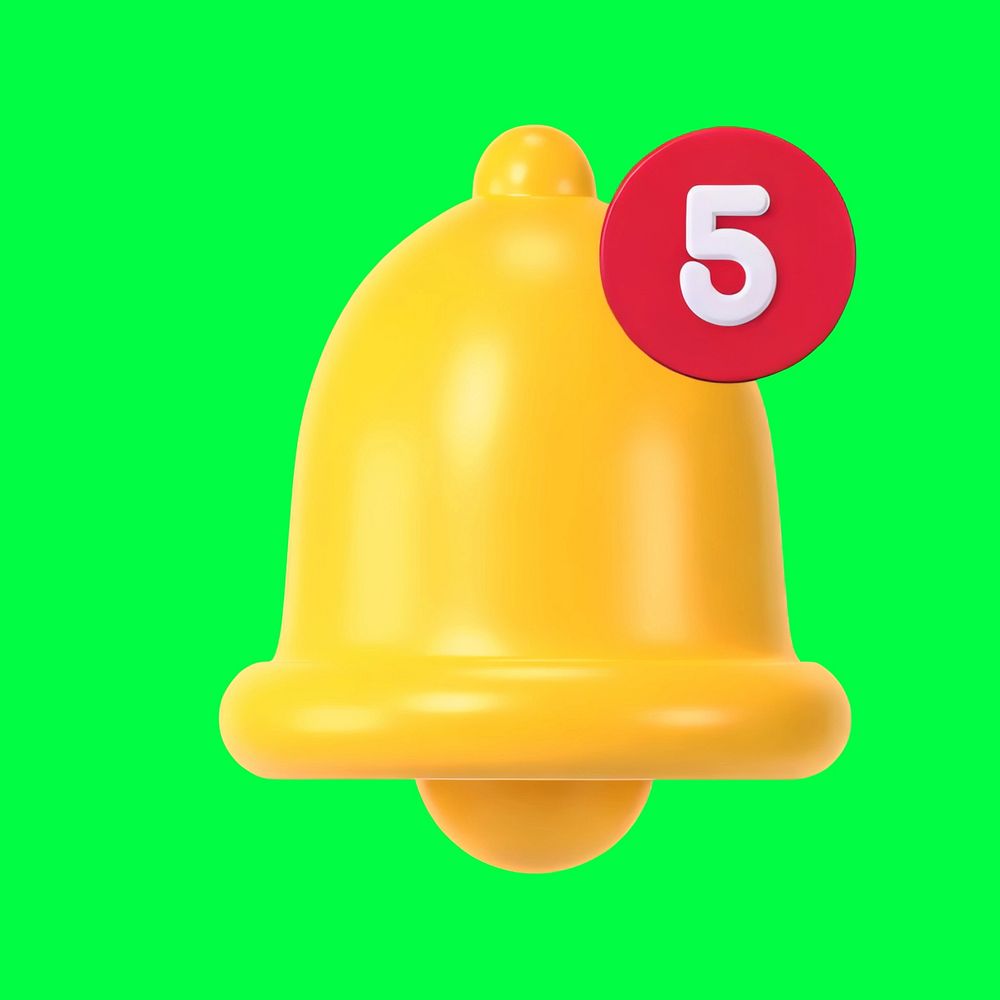 Notifications bell 3d element animation, | Free Video - rawpixel