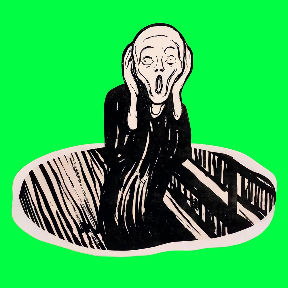 scream Edvard Munch animation, transparent | Free Video - rawpixel