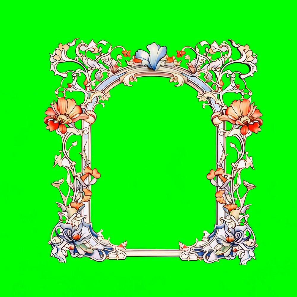 Art nouveau flower frame animation | Free Video - rawpixel