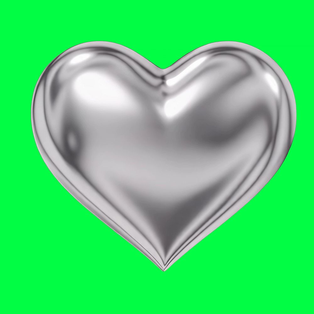 Shiny metallic heart shape animation, | Free Video - rawpixel
