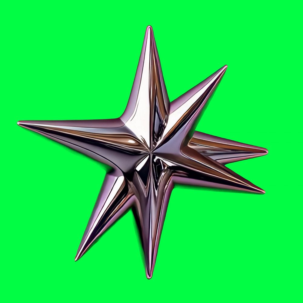 Shiny metallic star shape animation | Free Video - rawpixel