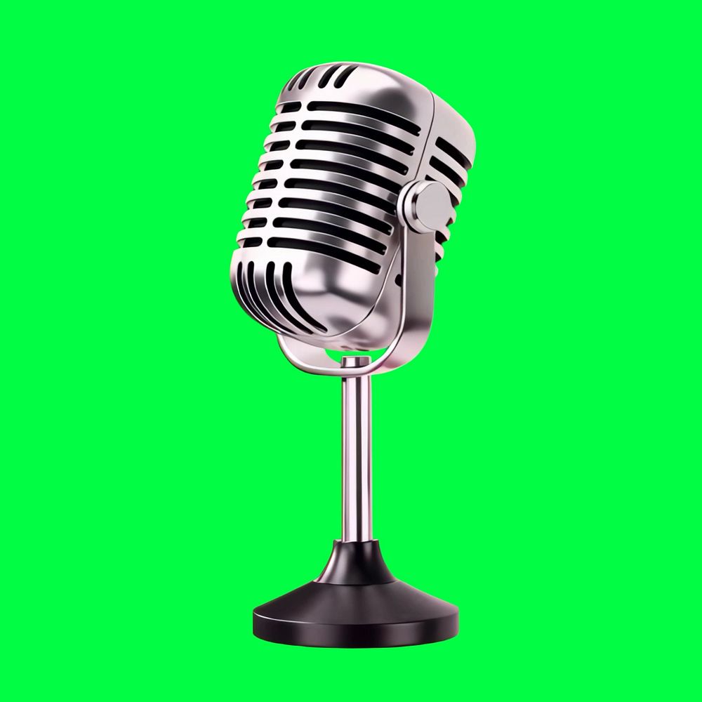 Vintage microphone animation, transparent 4K | Free Video - rawpixel