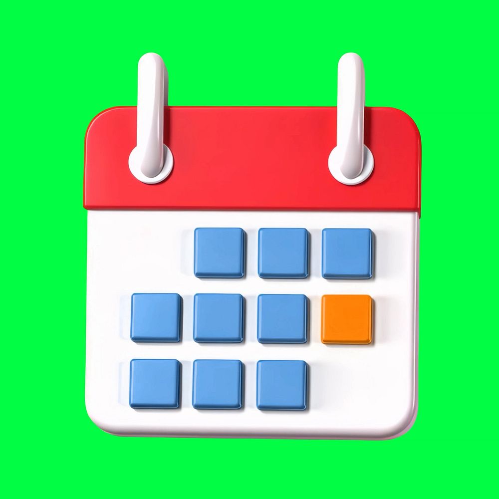Colorful 3D calendar icon animation | Free Video - rawpixel