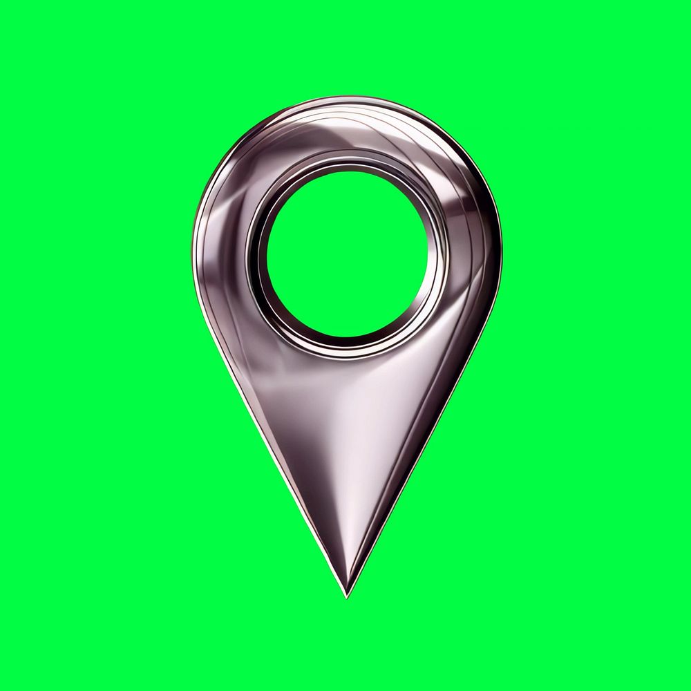 Chrome location pin animation, transparent | Free Video - rawpixel
