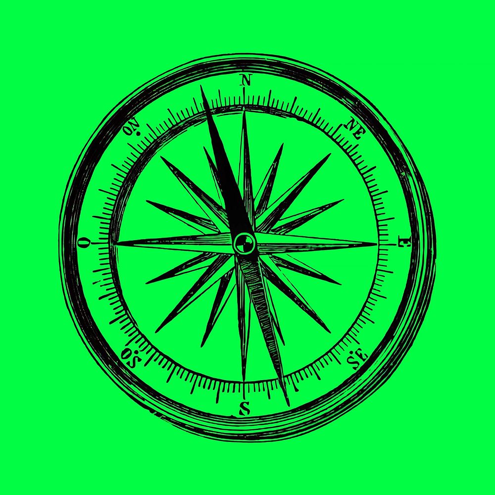Vintage compass animation, transparent 4K | Free Video - rawpixel