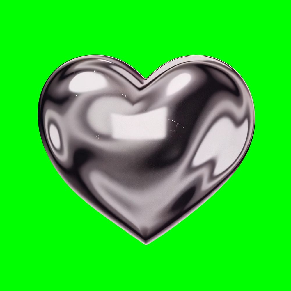 Shiny metallic heart shape animation | Free Video - rawpixel