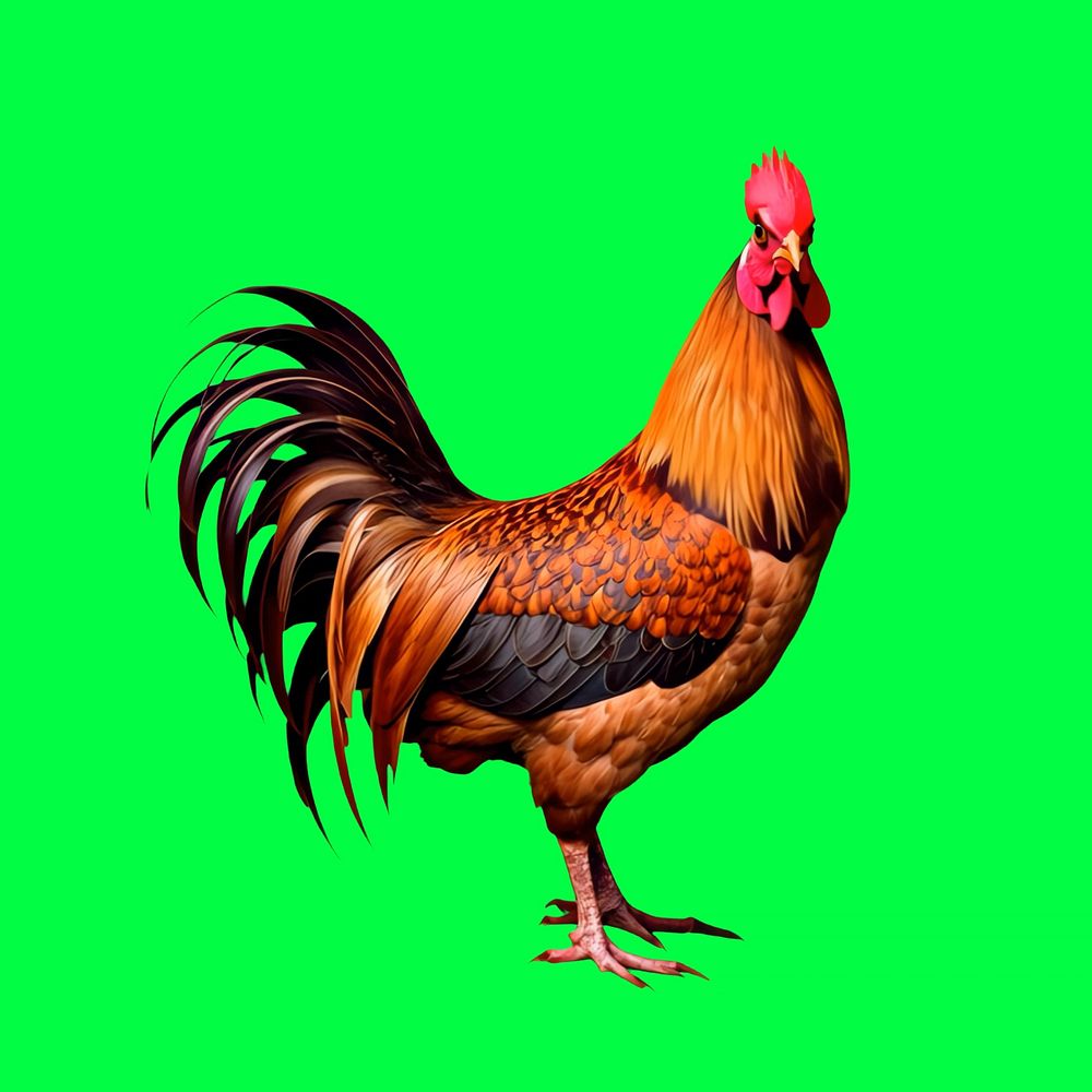 Vibrant rooster animation, transparent 4K | Free Video - rawpixel