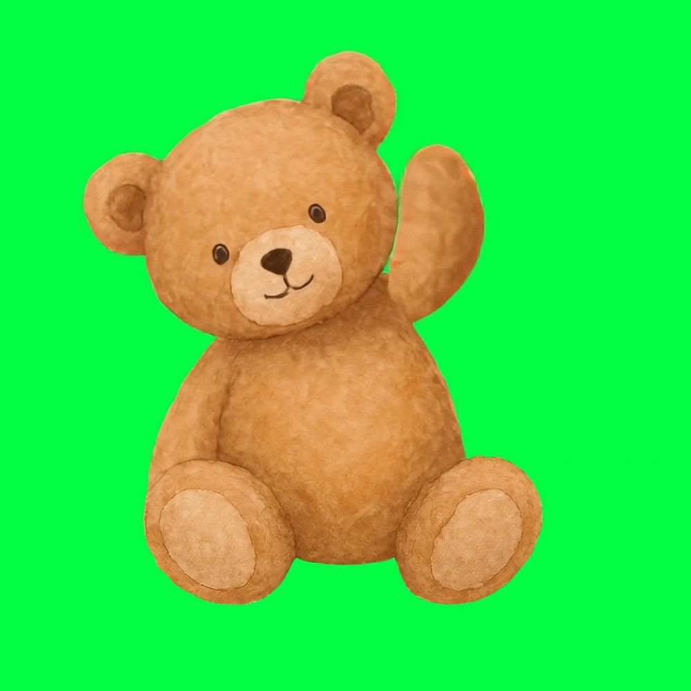 Cute teddy bear waving animation | Free Video - rawpixel