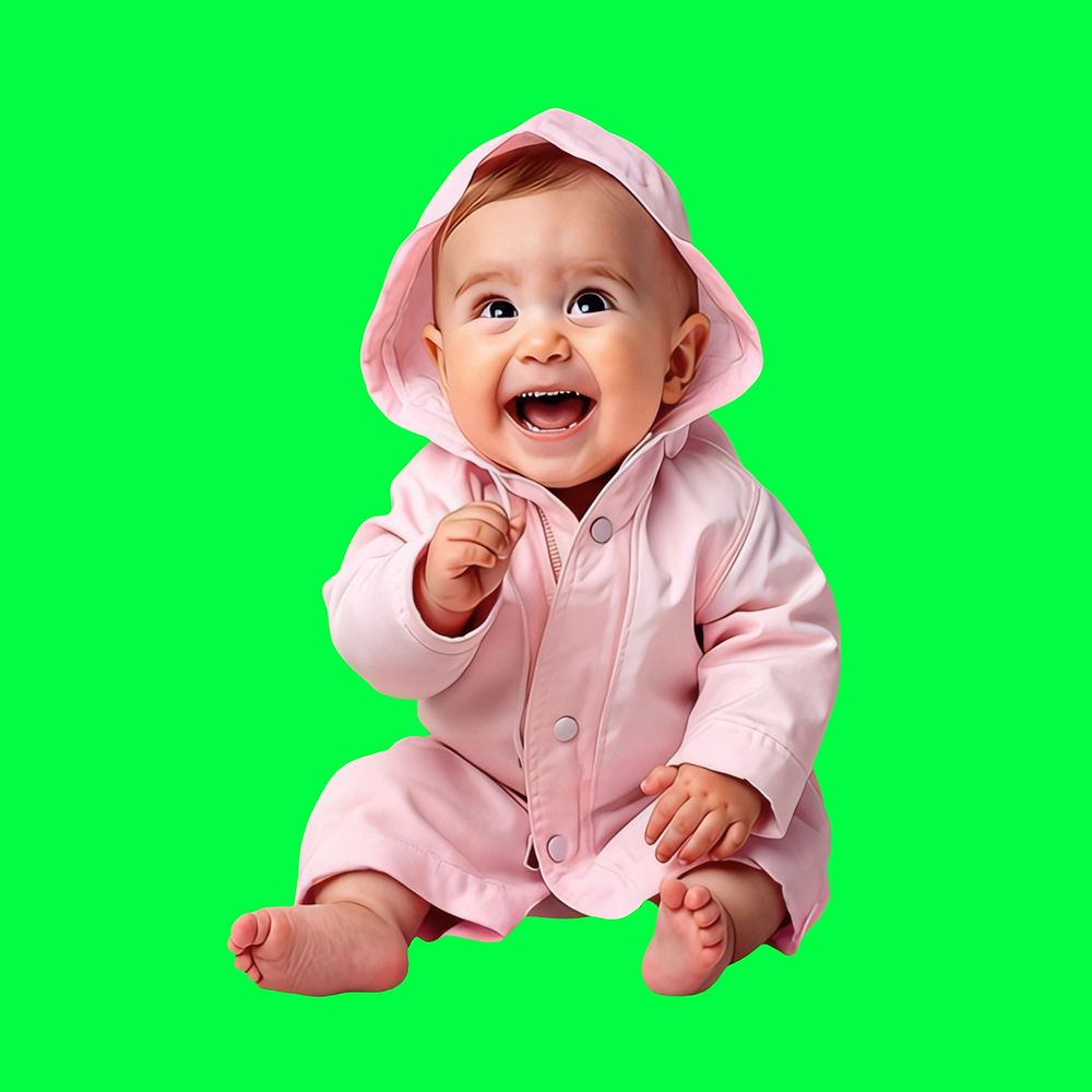 Adorable baby pink raincoat animation | Free Video - rawpixel