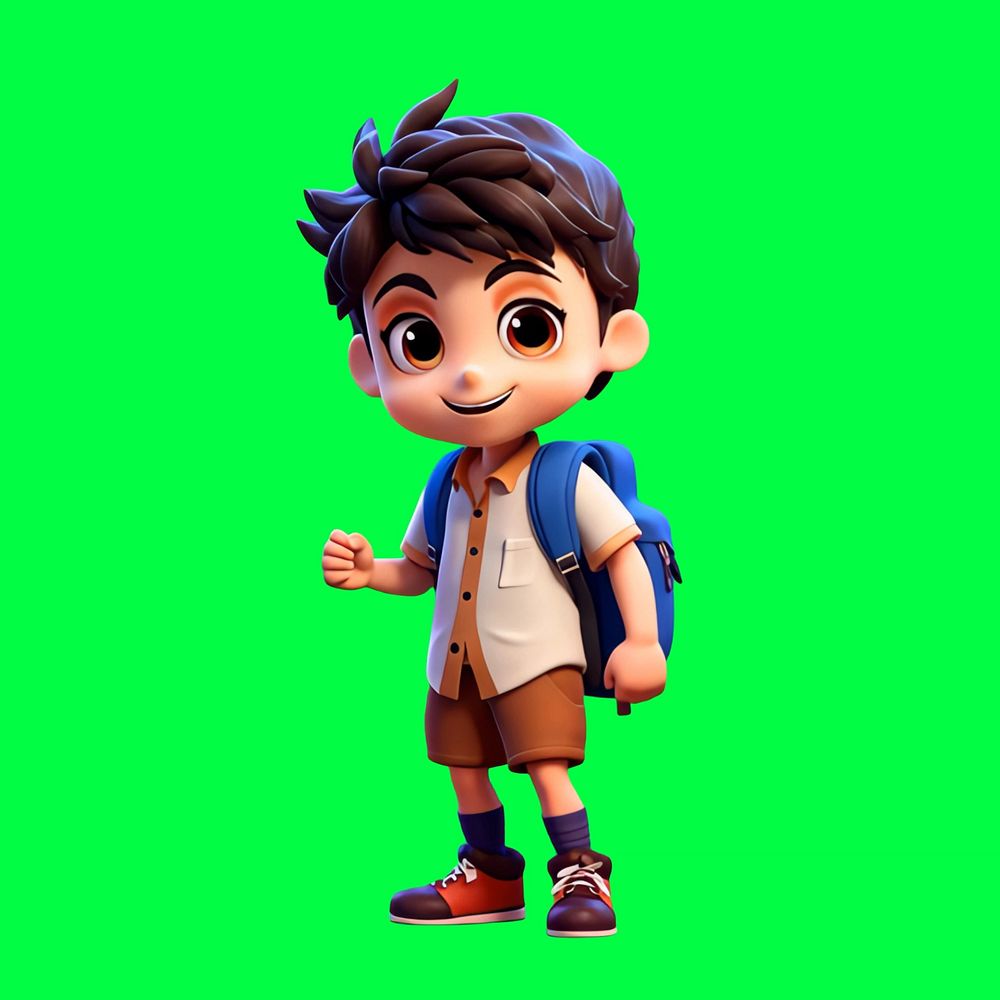 Cheerful cartoon schoolboy character animation | Free Video - rawpixel