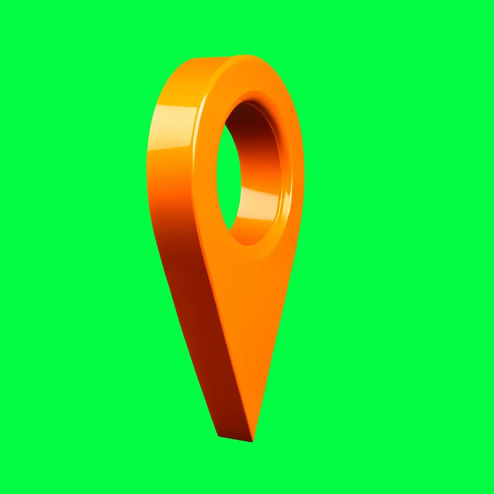 Orange location pin icon animation | Free Video - rawpixel