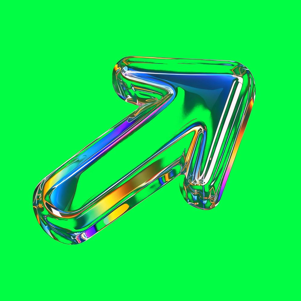 Colorful glass arrow design animation, | Free Video - rawpixel