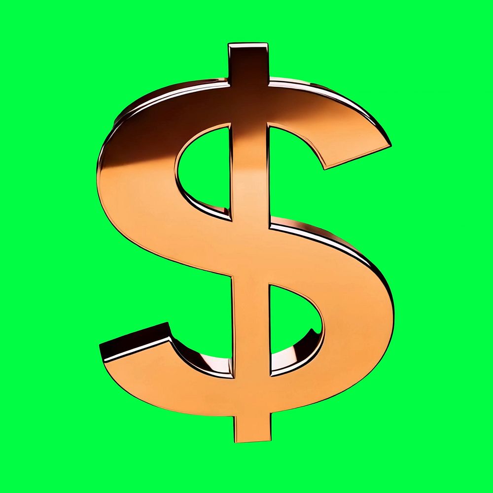 Golden dollar sign animation, transparent | Free Video - rawpixel