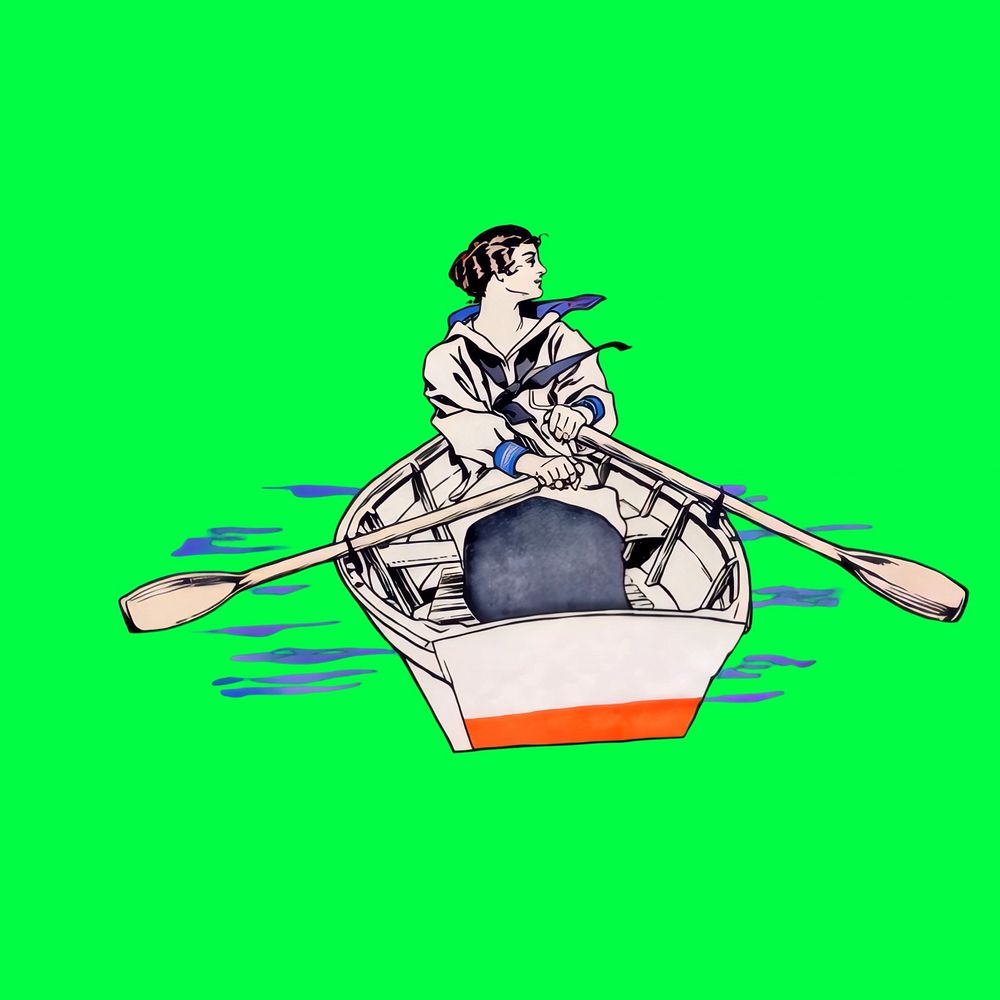 Vintage sailor rowing boat animation | Free Video - rawpixel