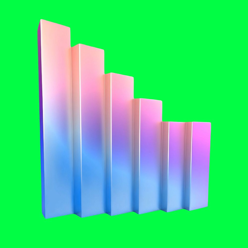 Colorful 3D bar graph animation | Free Video - rawpixel