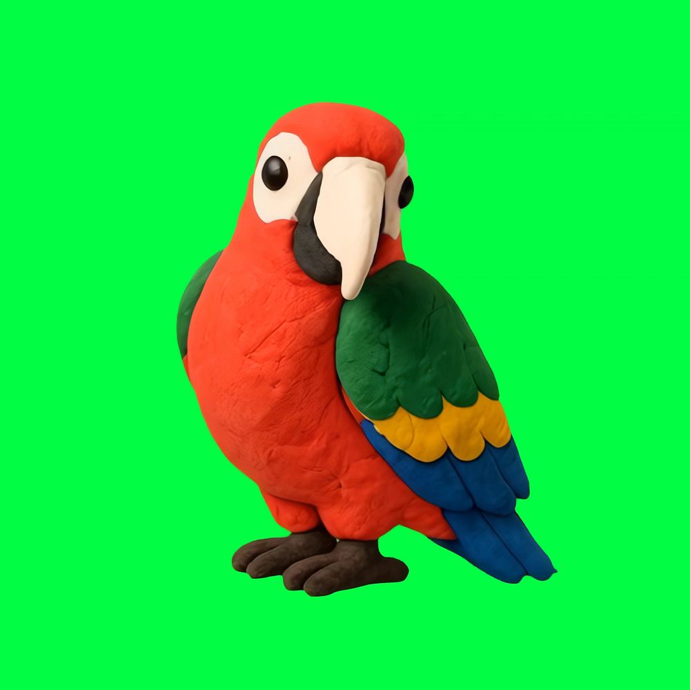 Colorful clay parrot sculpture animation | Free Video - rawpixel