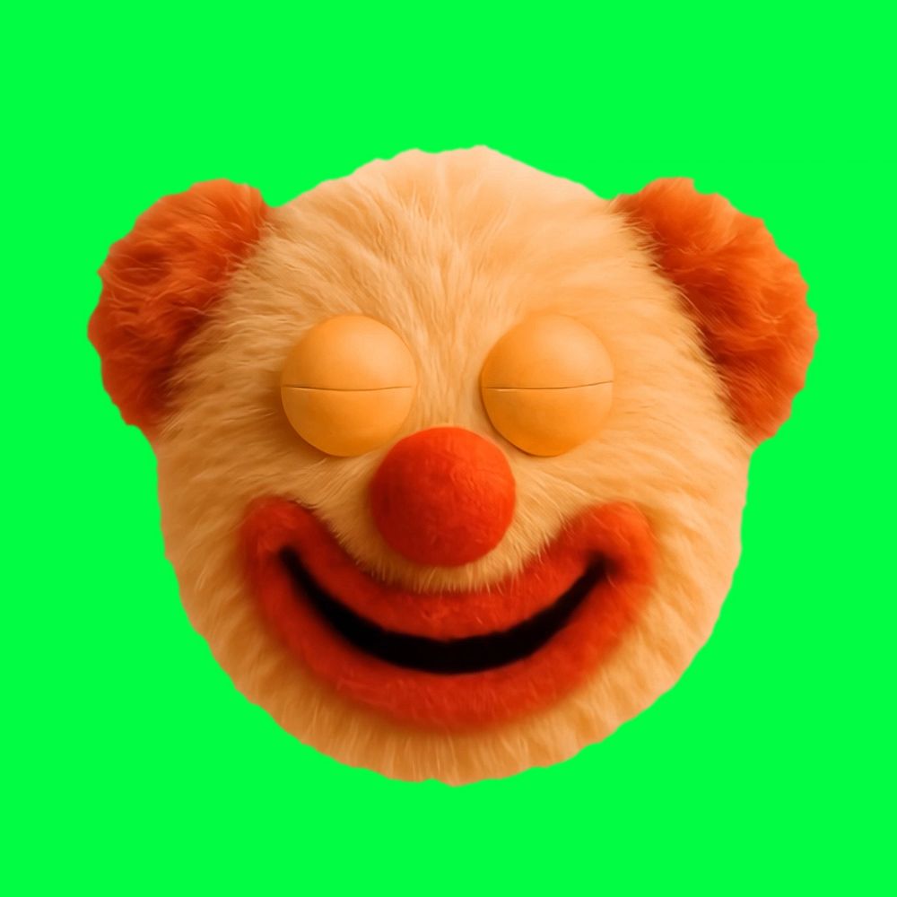 Furry clown face smiling animation | Free Video - rawpixel