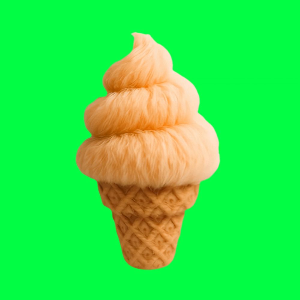 Furry ice cream cone surrealism | Free Video - rawpixel