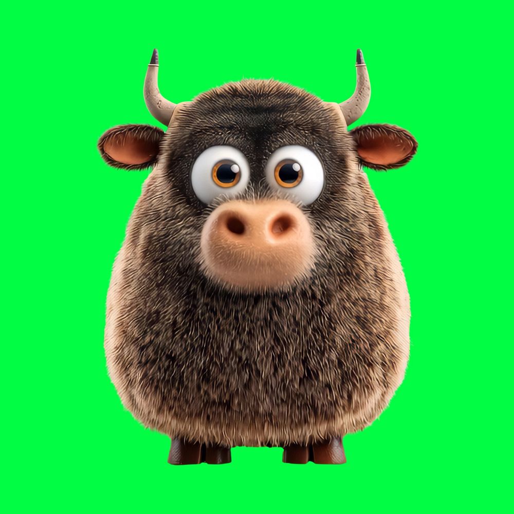 Cute fluffy cartoon yak animation | Free Video - rawpixel