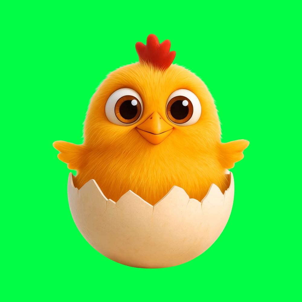 Cute chick hatching egg animation | Free Video - rawpixel
