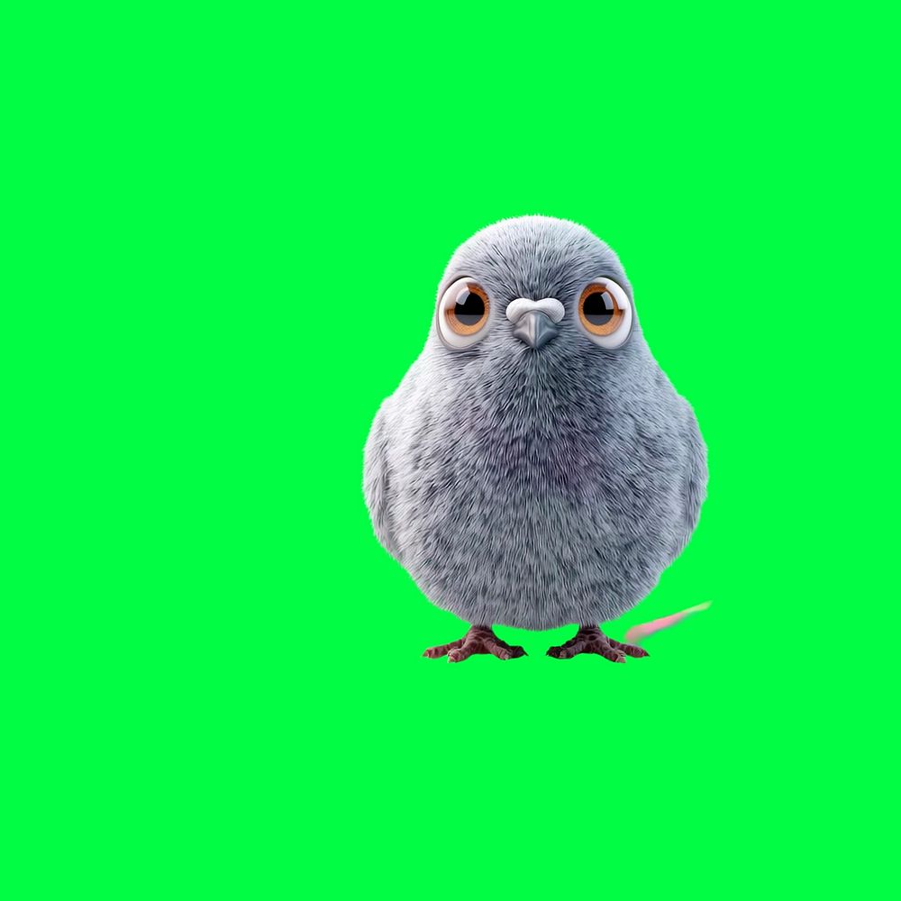 Cute fluffy bird animation, transparent | Free Video - rawpixel