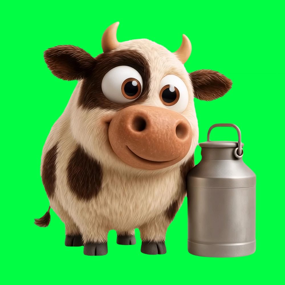 Cartoon cow milk animation, transparent | Free Video - rawpixel