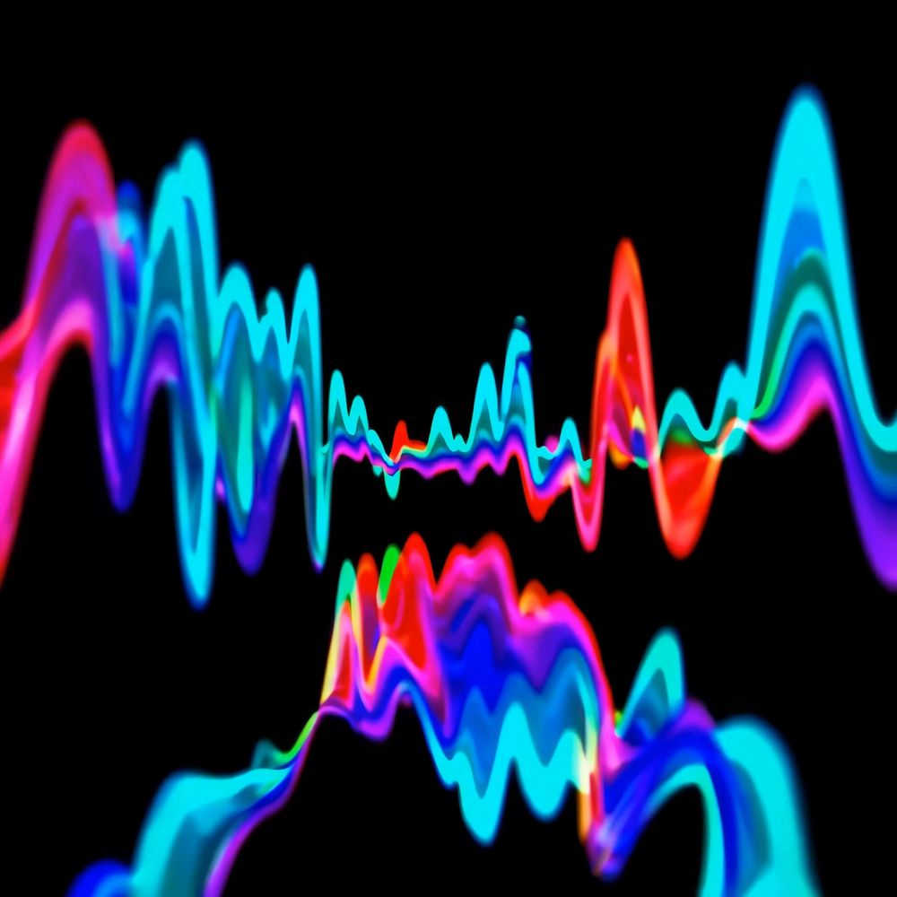 Colorful, abstract sound waves 3D | Free Video - rawpixel