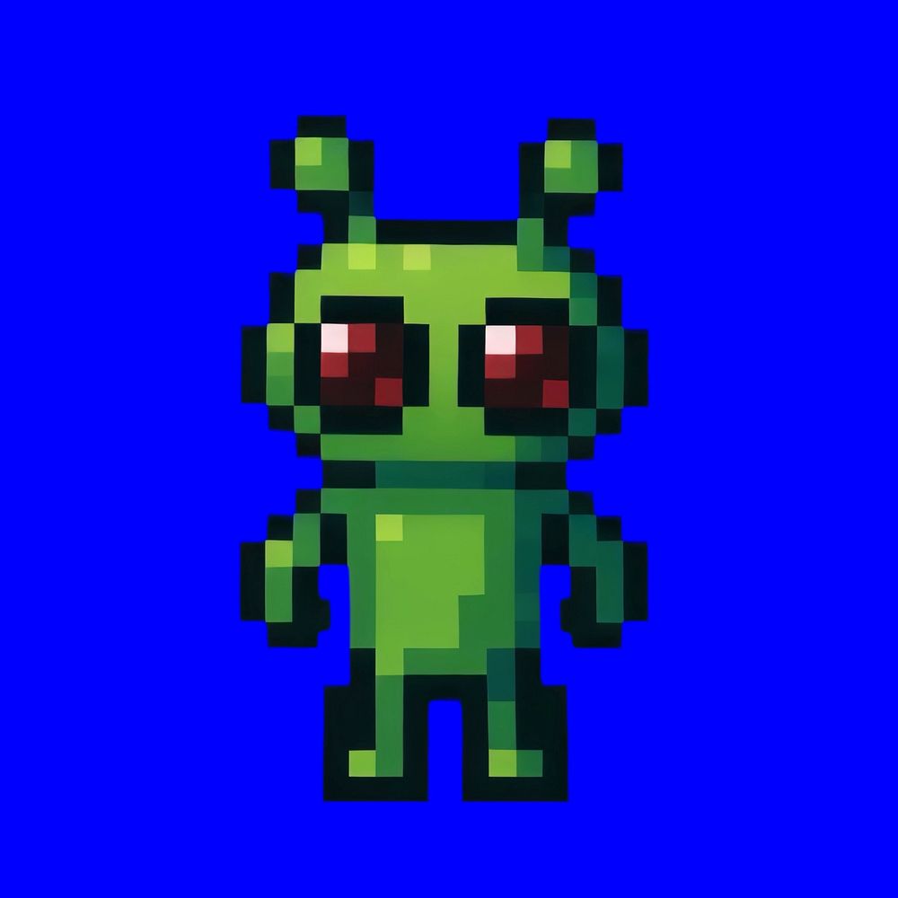 Pixelated alien character animation, transparent | Free Video - rawpixel