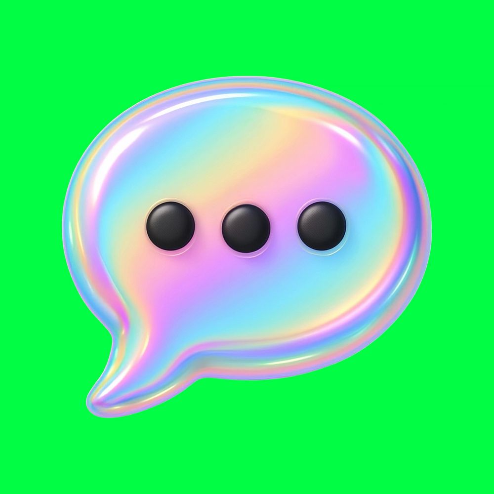 Holographic chat bubble design animation | Free Video - rawpixel