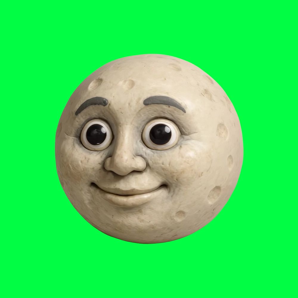 Smiling moon face sculpture animation | Free Video - rawpixel