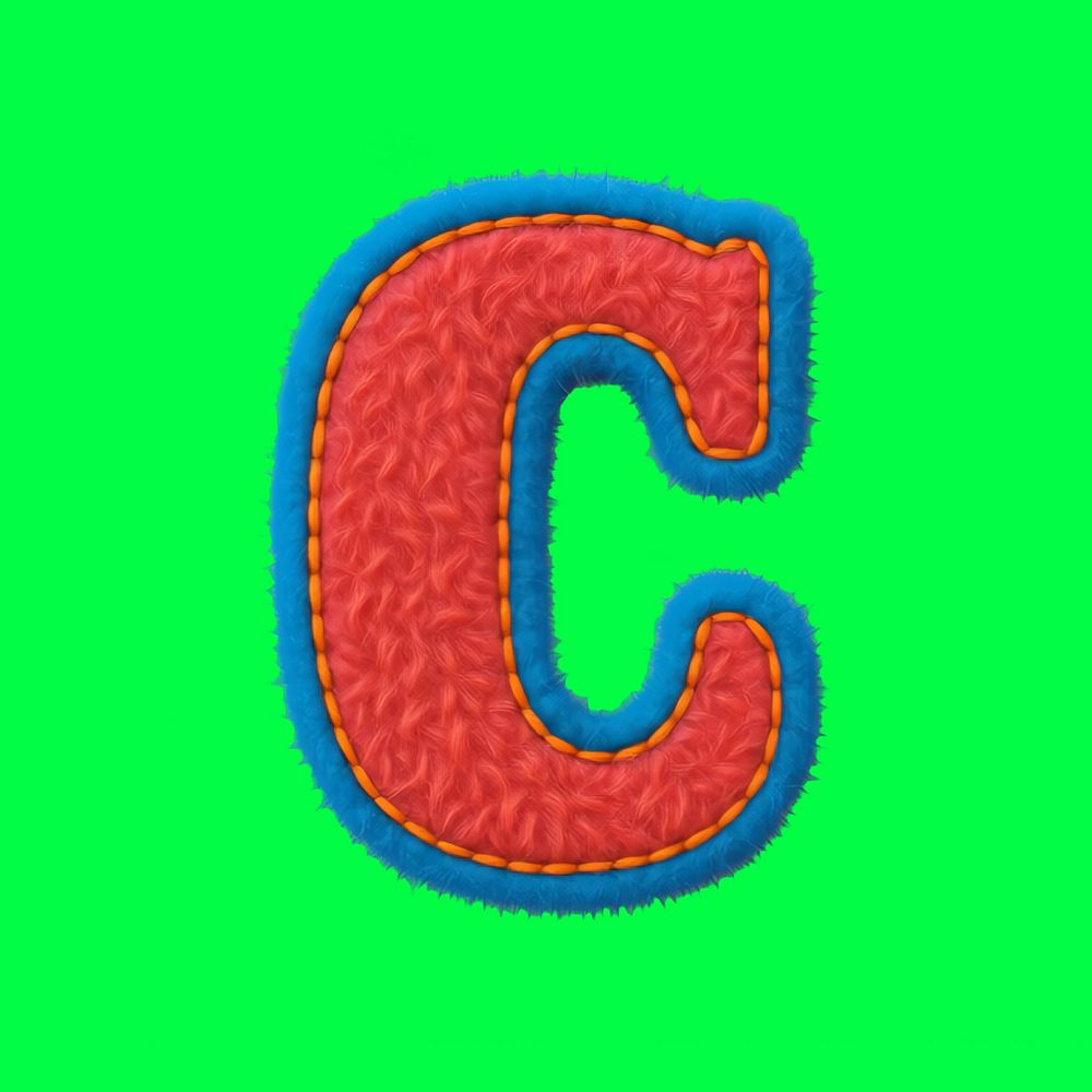 Colorful textured letter C design | Free Video - rawpixel