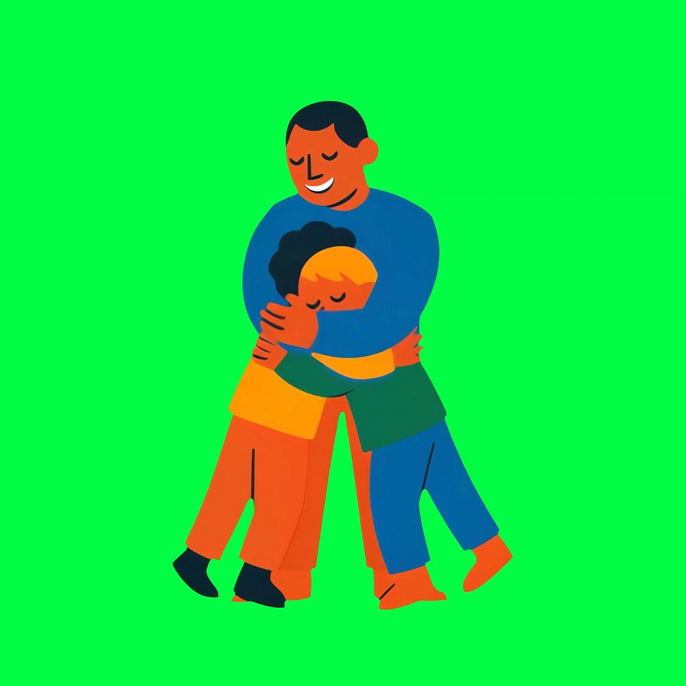Family love joyful embrace animation | Free Video - rawpixel