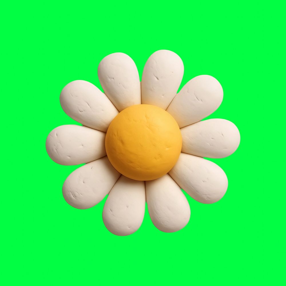 Clay daisy animation, transparent 4K | Free Video - rawpixel