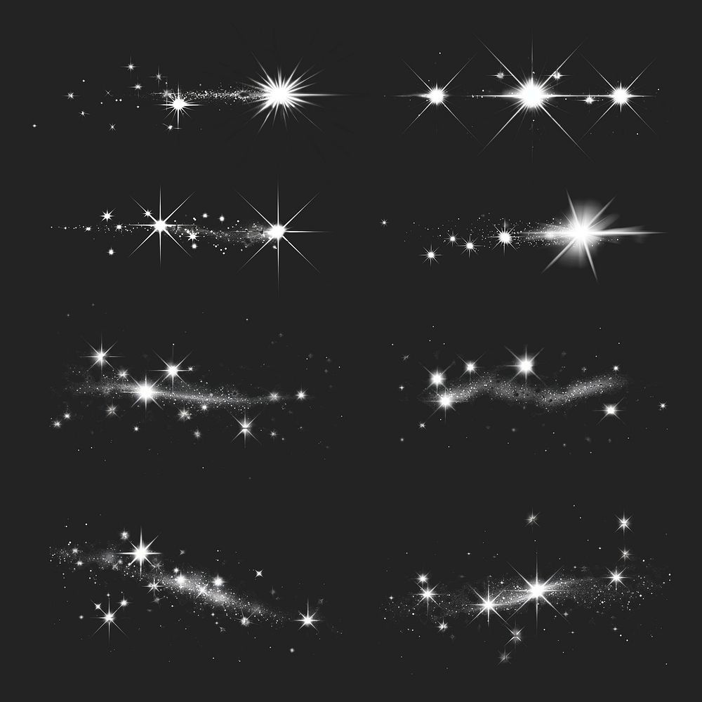 Sparkling star effects set psd | Free PSD - rawpixel