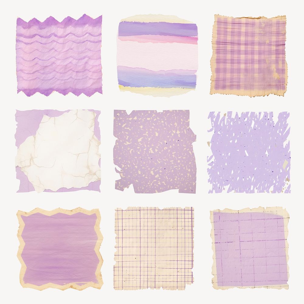 Pastel textured scrapbook paper squares | Premium PSD - rawpixel