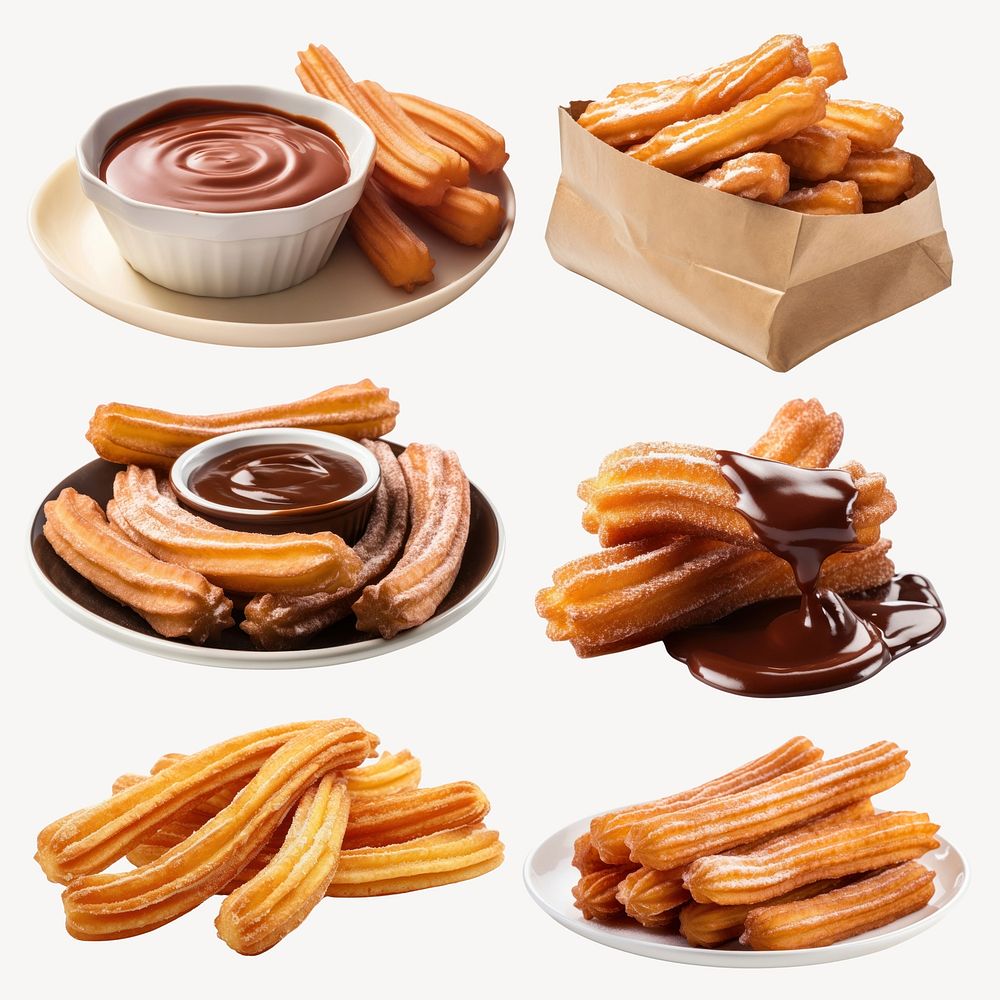Delicious churros chocolate sauce set | Premium PSD - rawpixel