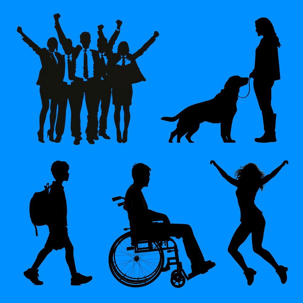 Inclusive silhouettes celebrating diverse abilities | Premium PSD ...