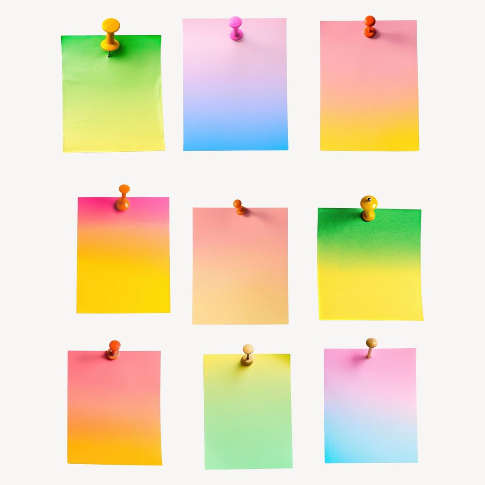 Colorful gradient sticky notes set | Premium PSD - rawpixel
