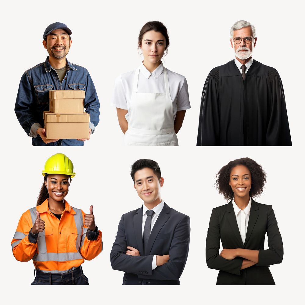Diverse professional workforce image set | Premium PSD - rawpixel