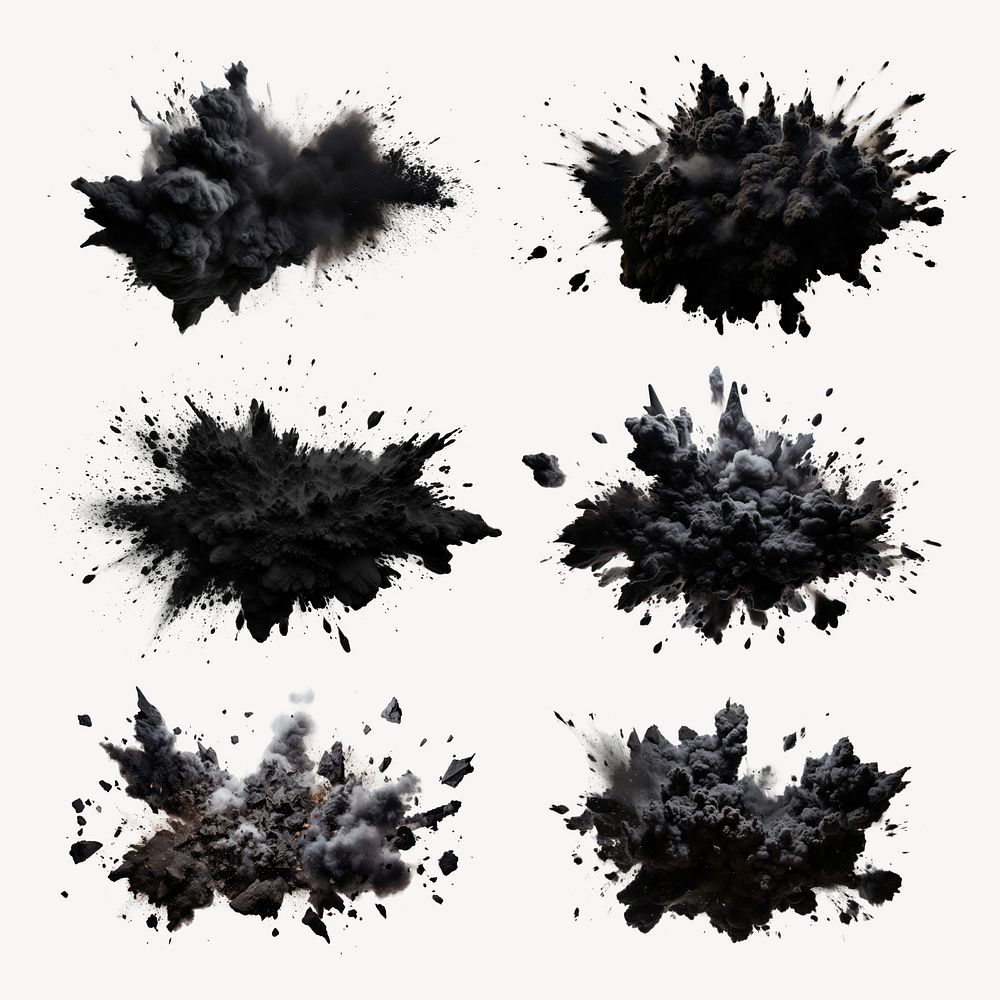 Dynamic black explosion graphics set | Premium PSD - rawpixel
