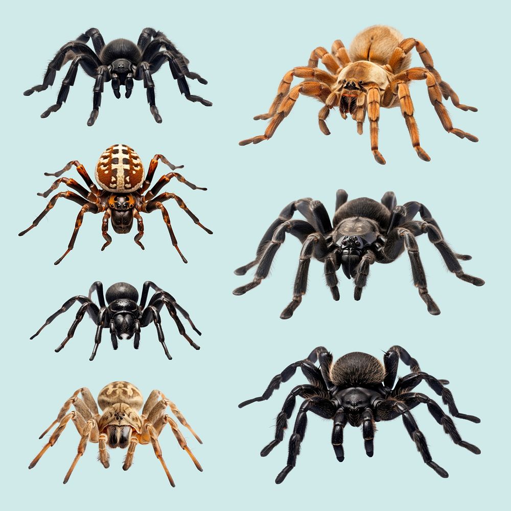 Various tarantula species set psd | Premium PSD - rawpixel