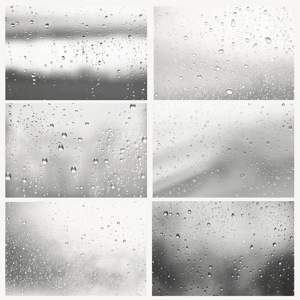 Raindrops window glass set psd | Premium PSD - rawpixel