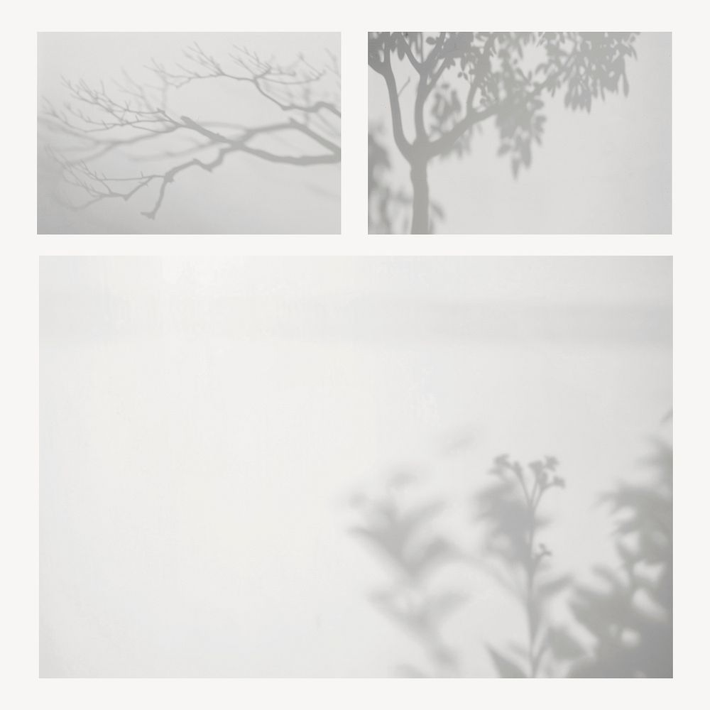 Artistic tree shadows wall set | Premium PSD - rawpixel