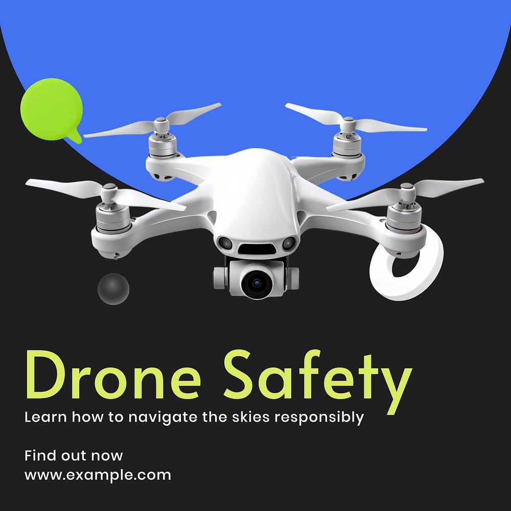 Drone safety Facebook post template | Free Photo - rawpixel