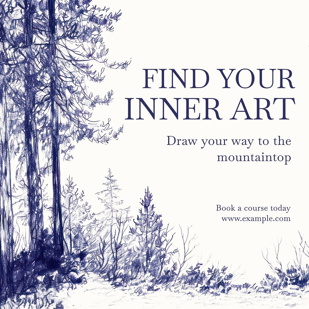 Art course Facebook post template | Free Photo - rawpixel