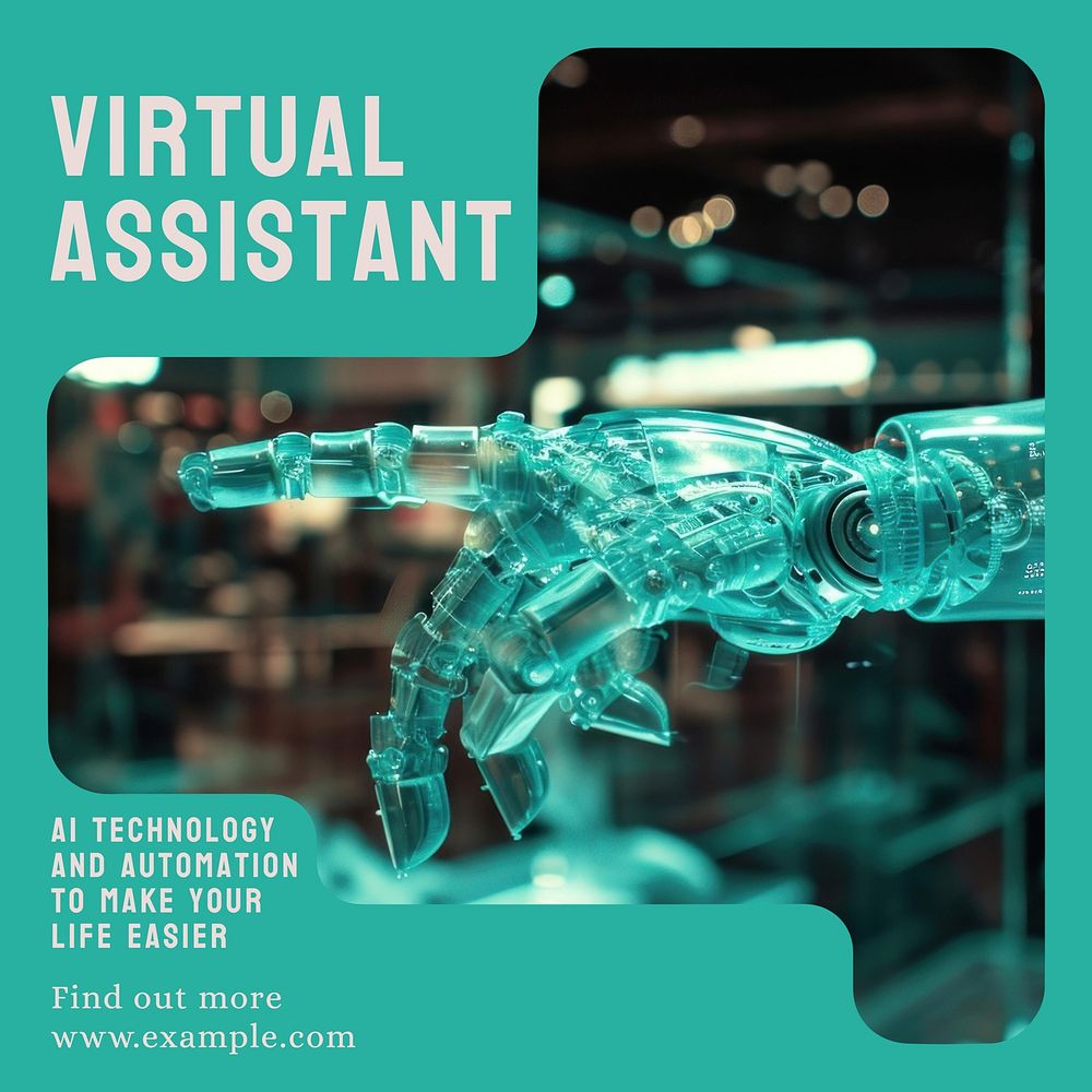 Virtual assistant Facebook post template | Free Photo - rawpixel