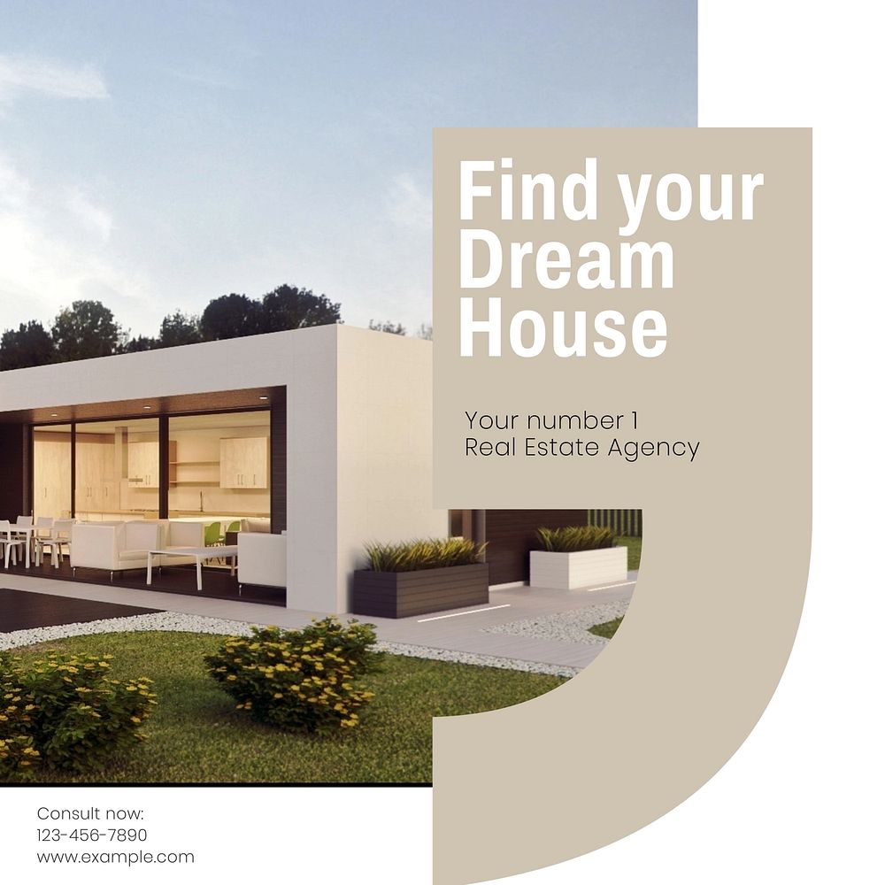 Dream house Instagram post template | Free Photo - rawpixel